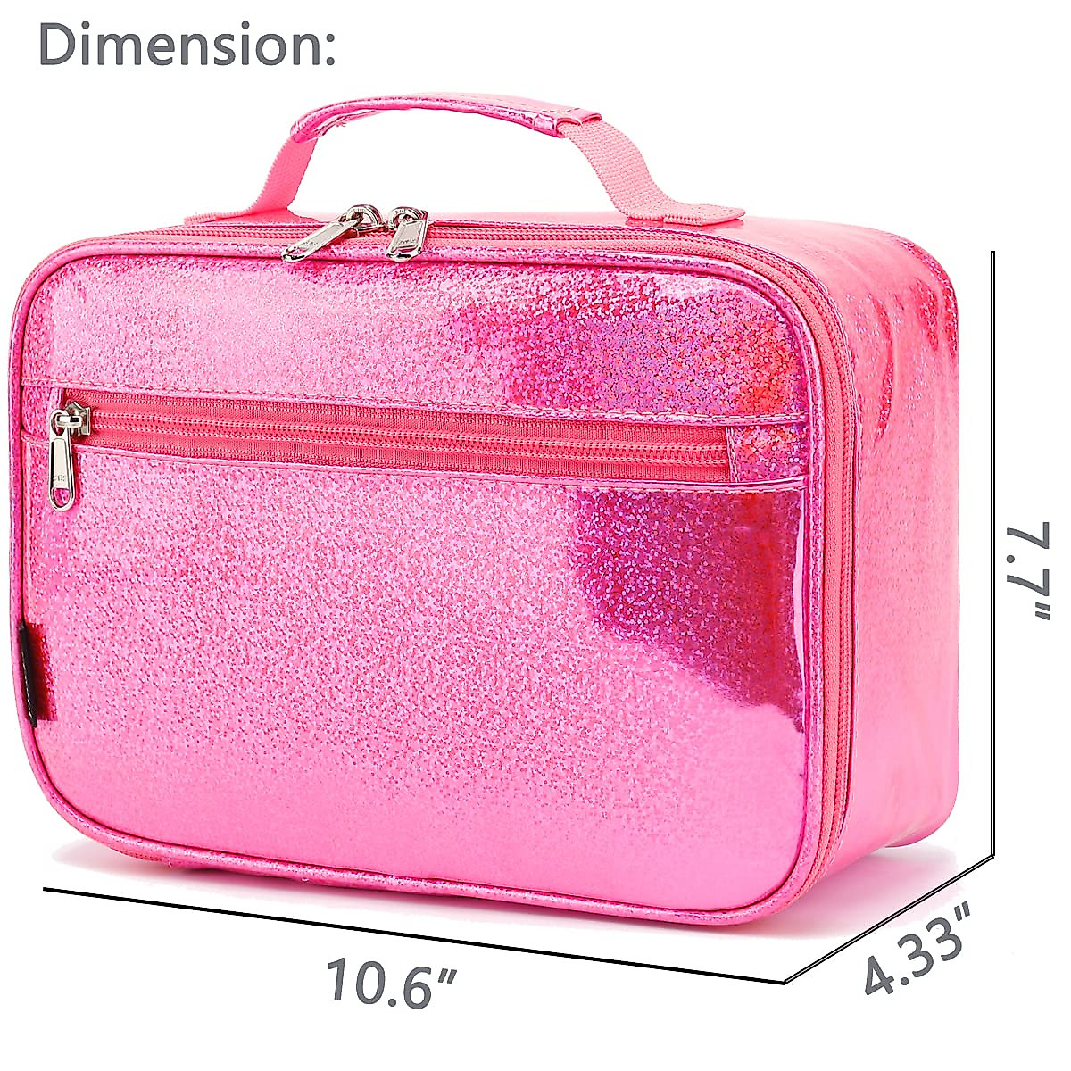 FlowFly Kids Lunch box Insulated Soft Bag Mini Cooler Back to School Thermal Meal Tote Kit for Girls, Boys,Pink