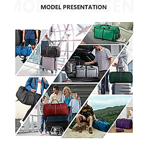 Gonex 60L Foldable Travel Duffel Bag Water & Tear Resistant, Black