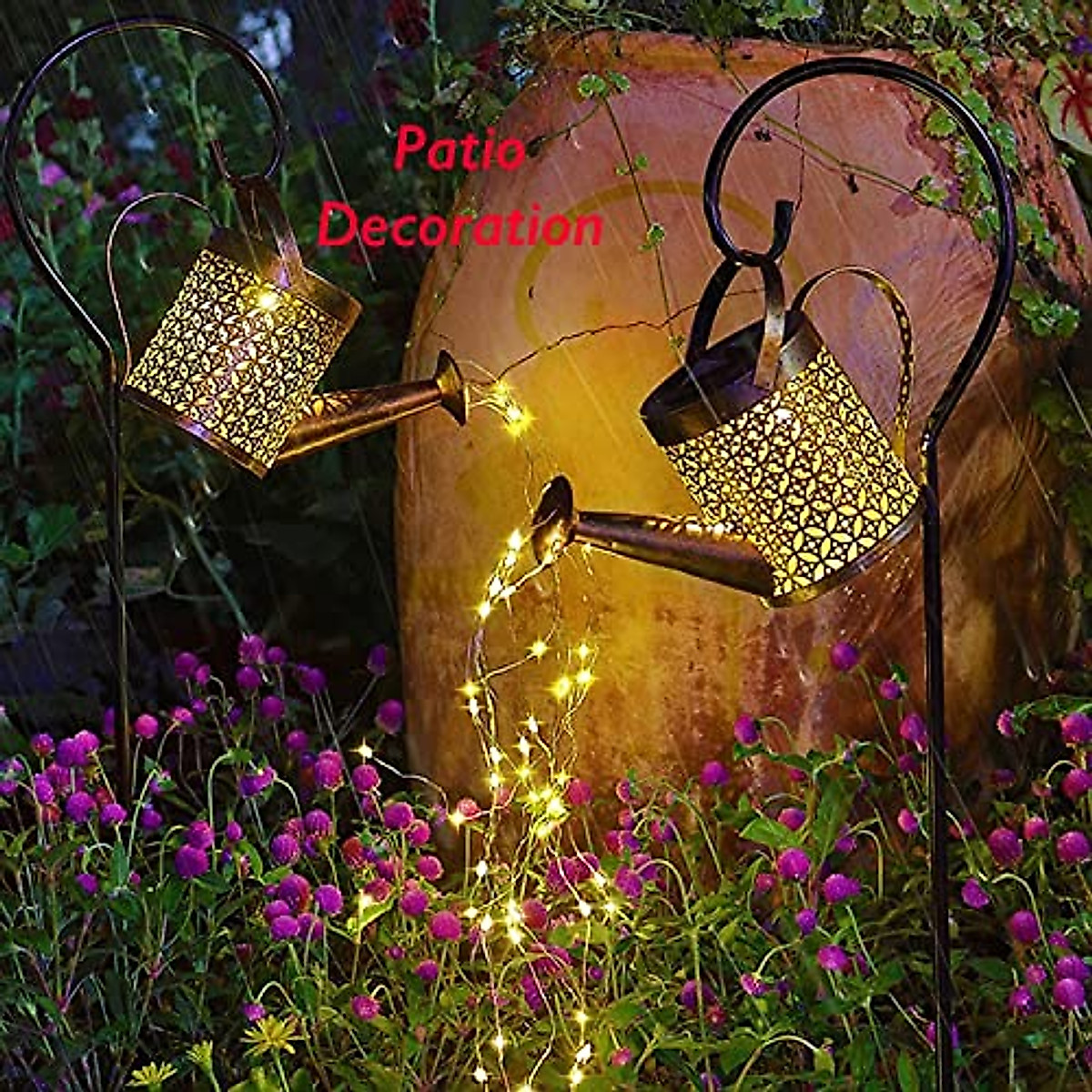 LED garden decor ,Solar garden Lights -solar lights outdoor garden ,Decoration Waterproof Strip Light,Waterfall Fairy Lights for patio decor in Home Yard，Beautiful Festivals gifts and birthday gifts