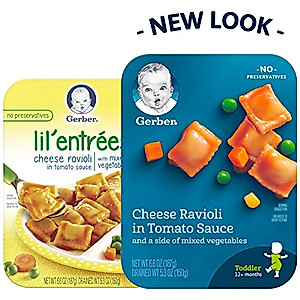 Gerber Graduates Cheese Ravioli in Tomato Sauce with Mixed Vegetables, 6.6-Ounce (Pack of 8)