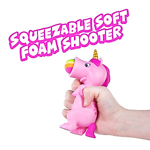 Hog Wild Pink Unicorn Popper Toy - Shoot Foam Balls Up to 20 Feet - 6 Rainbow Balls Included - Age 4+