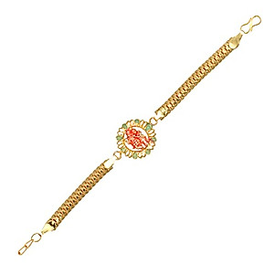 CHERKRAFT Rakhi for Brother Floral Fancy Rakhi Thread for Men/Boy Raksha Bandhan (Design 4, Standard)