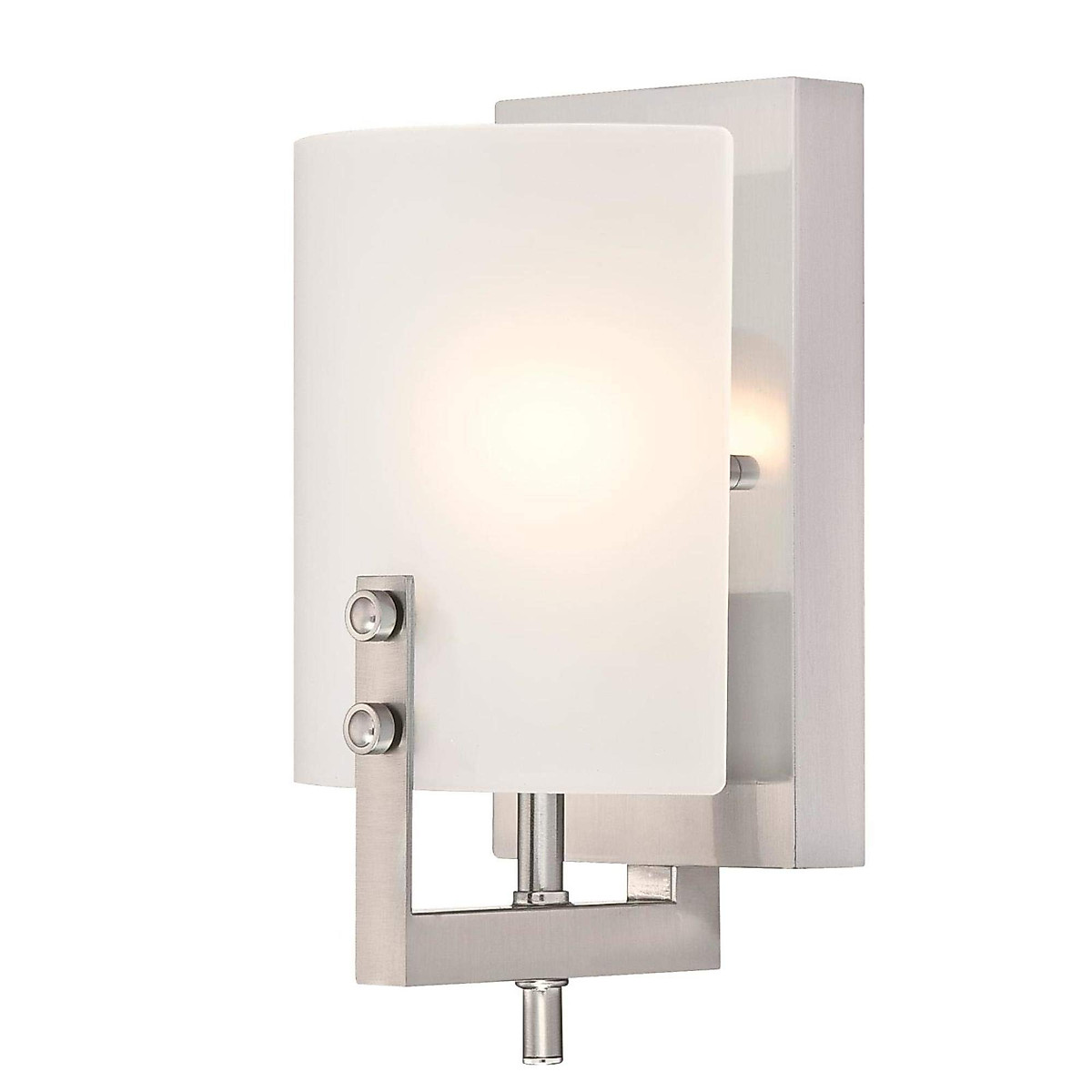 Westinghouse Lighting 6369500 Enzo James One Indoor Fixture, Finish Wall Sconce, 1-Light, Brushed Nickel Frosted Glass