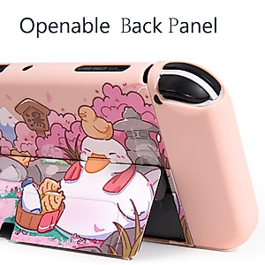 Kiloluv Spa Ducks Switch OLED Protective Case Skin Cover Case Compatible with Nintendo Switch OLED Model 2021