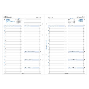 Filofax A5 business day per page English appointments diary - 2024
