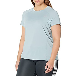 adidas Women's Plus Size Runner Tee, Magic Grey, 2X