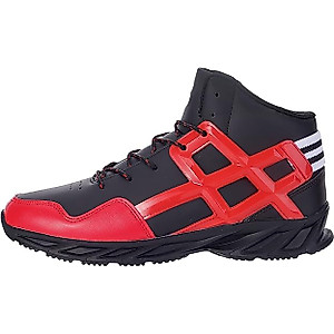 Joomra Mens Fashion Sneakers Male Walking Winter Ankle Boots Jogging Size 13 Travel Teens Mid High Top Sport Athletic Tennis Shoes Zapatos para Hombres Red 47