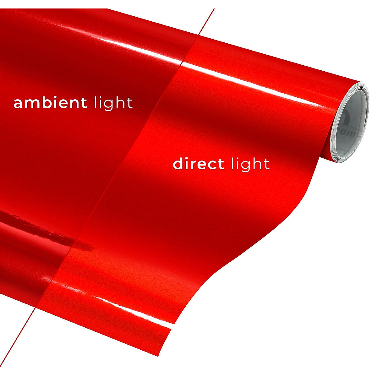 VViViD DECO65 Reflective Permanent Adhesive Craft Vinyl Roll for Cricut, Silhouette & Cameo (Red, 12" x 4ft (w/Transfer 12" x 12"))