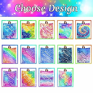 Enjoyyjl Custom Monogram Blanket with for Girl Daughter, Personalized Blanket with Initial Name for Girls Teens Women Friends Besties BFF Customized Christmas Birthday Gift Items for Bedroom