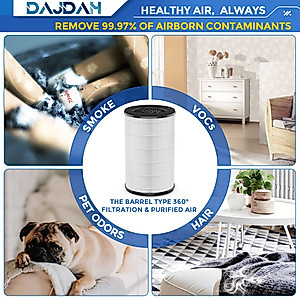 AP-T45 AP-T40FL Replacement Filter Compatible with Homedics Air Purifier Filter Replacement 1461901 for Homedics Total Clean 5 in 1 Air Purifier AP-T40 AP-T45WT AP-T40WT AP-T45-BK AP-T45-WT, 3-Pack