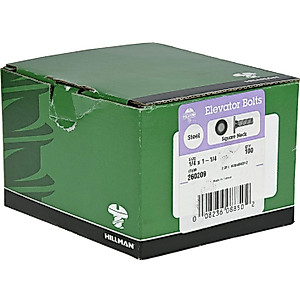 Hillman Elevator Bolts 1/4" x 1-1/4", Black Phosphate