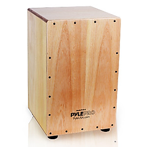 Pyle Cajon Bag Percussion Carrying Transport Travel Backpack Storage Case with Easy Grip Handle, Padded Adjustable Shoulder Straps and Front Pocket-PCJDBG18, Wooden (PCJD18)