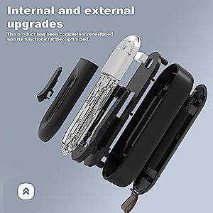 Laeuzn Mini Bag Sealer, Heat Sealer & Cutter 2 in 1 Portable Heat Vacuum Sealer Machine for Plastic Bags Storage Food Snack Cookies Fresh,Kitchen Gadget (Battery Included)