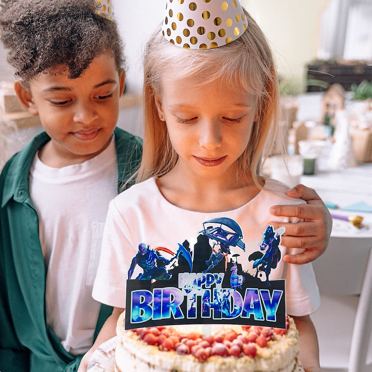 Exquisite Acrylic Cake Topper Video Game Birthday Cake Topper for Gamers' Birthday Party Cake Decorations, Perfect for Large Size Cake