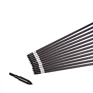 Spine 400 Arrow for 70 Lb Compound Bow 24 Inch Arrow Target Practice Arrow Hunting Arrow Carbon Arrows Adult Youth Archery Indoor Outdoor Shooting Bullet Tip 12pc