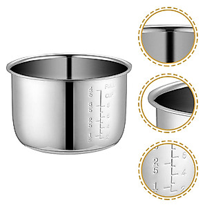 Cabilock Cooker Replacement Inner Pot Ceramic Inner Cooking Pot Cooking Pot Liner Container for Pressure Cooker Accessory 4L