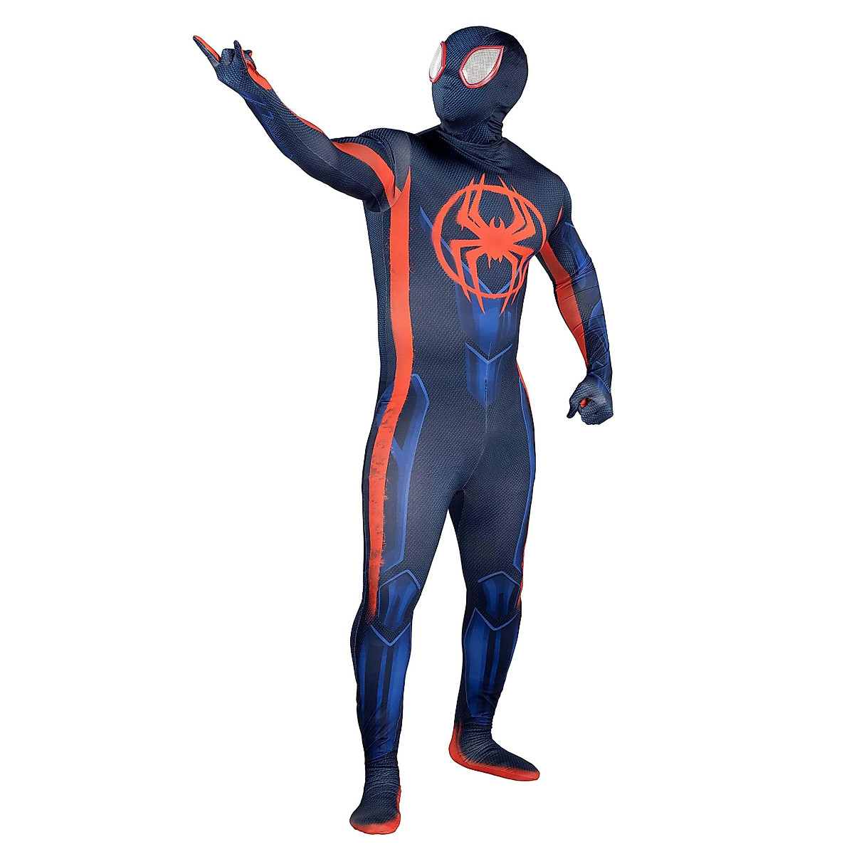 Jazwares Marvel Spider-Verse 2 Adult Miles Morales Zentai Suit Costume X-Large Black