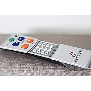 Flipper Big Button Universal TV Remote - Seniors, Elderly - Simple, Works TV & Cable - Favorite Channels - Learning - Supports IR Devices