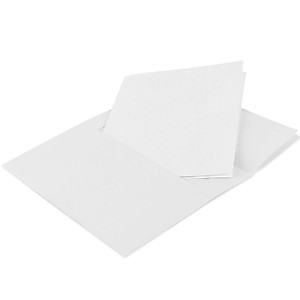 Purple Q Crafts Heavyweight White Blank Cards With White Envelopes 5"x 7" Greeting Cards Blank Cards And Envelopes Printable Note Cards With Corresponding Envelopes (40 Pack)