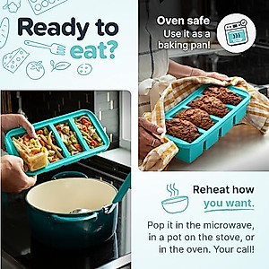 Souper Cubes 2 Tablespoon Freezing Tray with lid, Aqua color, Pack of Two