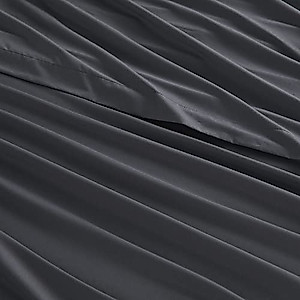 Nestl Split King Sheets for Adjustable Beds - 5 Piece Split King Sheets Set, Deep Pocket, Hotel Luxury, Extra Soft, Breathable and Cooling, Grey Split King Bed Sheets