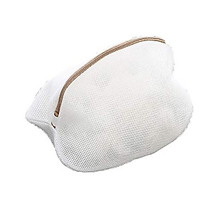 LOYALHEARTDY 2 Pack Mesh Wash Laundry Bags Sandwich Shoe Washing Laundry Bags Double-Layered Mesh Style with Premium Zipper(White)