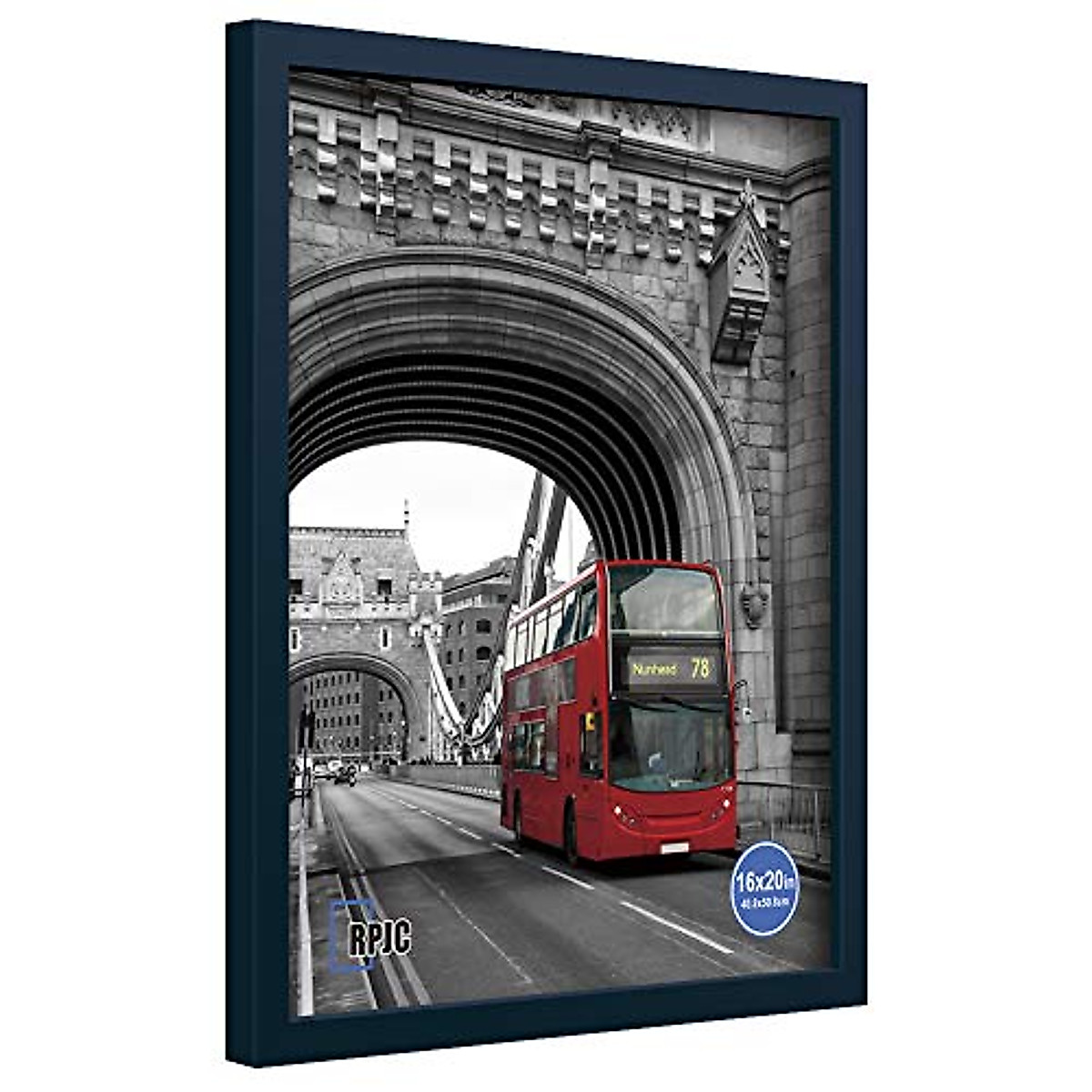 RPJC 16x20 Inch Solid Wood Poster Frame for Wall Mounting Hanging Picture Frames Jazz Blue