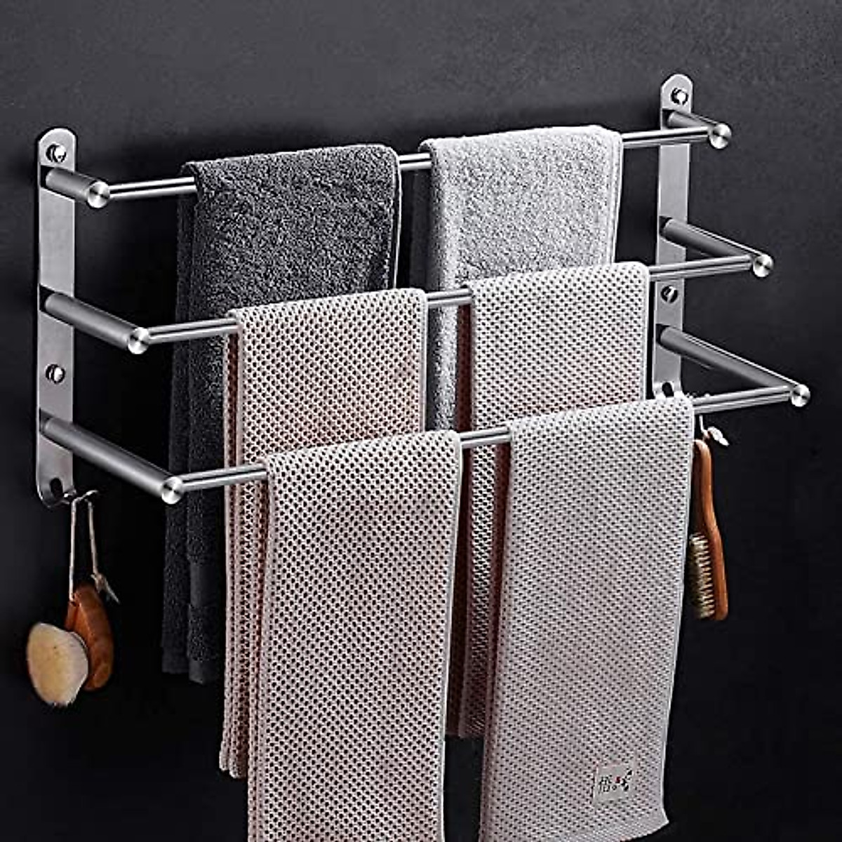 Towel Racks Towel Rack Simple Towel Shelf, Towel Shelf Towel Rack 304 Stainless Steel Towel Storage Holder Smooth Rounded Corner Wall Mounted Bath Towel Rail Bar for Bathroom Kitchen/80cm Bath Towel S