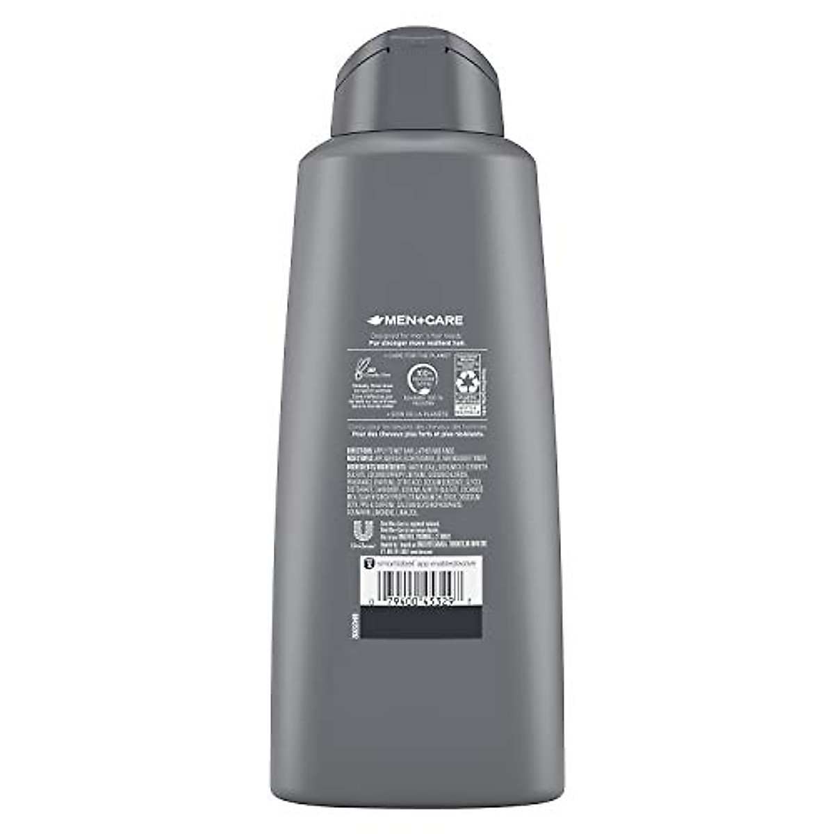 Dove Men+Care Fortifying 2 in 1 Shampoo and Conditioner for a Deep Clean and Fortified Hair Thick and Strong with Caffeine Strengthens and Nourishes Thinning Hair, Gray, 20.4 Fl Oz