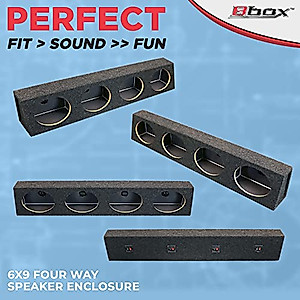 Atrend Pro Series 6x9 4 Way 6” x 9” Quad, Wedge Shaped Speaker Enclosure