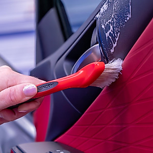 Mothers Car Detailing Brush for Stain and Hair Removal on Vinyl and Leather Seats - 2 Pack