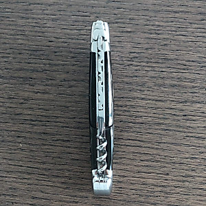 Laguiole en Aubrac Handmade Luxury Shiny Folding Pocket Steak Knife, 4.75-in (12 cm), Buffalo Horn Handle