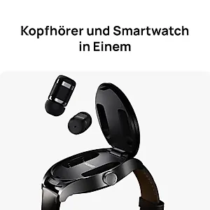 HUAWEI Watch Buds Smartwatch, Headphones and Smartwatch in One, AI & AI Noise Cancelling for Calls, Compatible with Android & iOS, Black EU/UK Global Model International Version, 1.43 inches