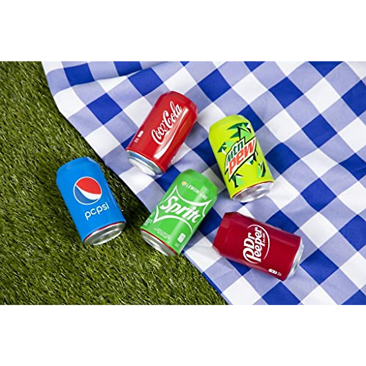 5 Pack Beer Can Covers That Look Like Soda Hide Your Beer Can Silicone Sleeve Suitable for All standard 12FL OZ, Golf Accessories, beer Gifts for Men Women Gag Gift
