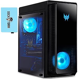 Acer Predator Orion 3000 Gaming Desktop PC (Intel i7-12700F 12-Core, 32GB RAM, 1TB PCIe SSD + 1TB HDD (3.5), GeForce RTX 3070, WiFi, Win 10 Pro) with Dockztorm Hub
