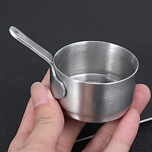 Hemoton Mini Saucepan Butter Milk Cheese Melting Pot Pan Small Heating Pot Cookware with Handle for Home Kitchen Restaurant Size S 9.5x5.3x5cm
