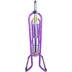 X Factor Kids Gymnastics Bar w 2x6 Tumble Mat Jungle Gym Horizontal Kip Bar Junior Training Height Adjustable Children Monkey Bars Folding Climb Tower Balance Bar Asymmetric Bar Playground (Purple)