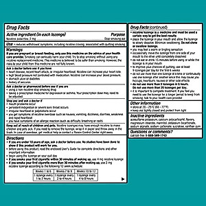 Nicorette 2 mg Mini Nicotine Lozenges to Help Quit Smoking with Behavioral Support Program, Mint Flavored, 81 Count (2 Pack)