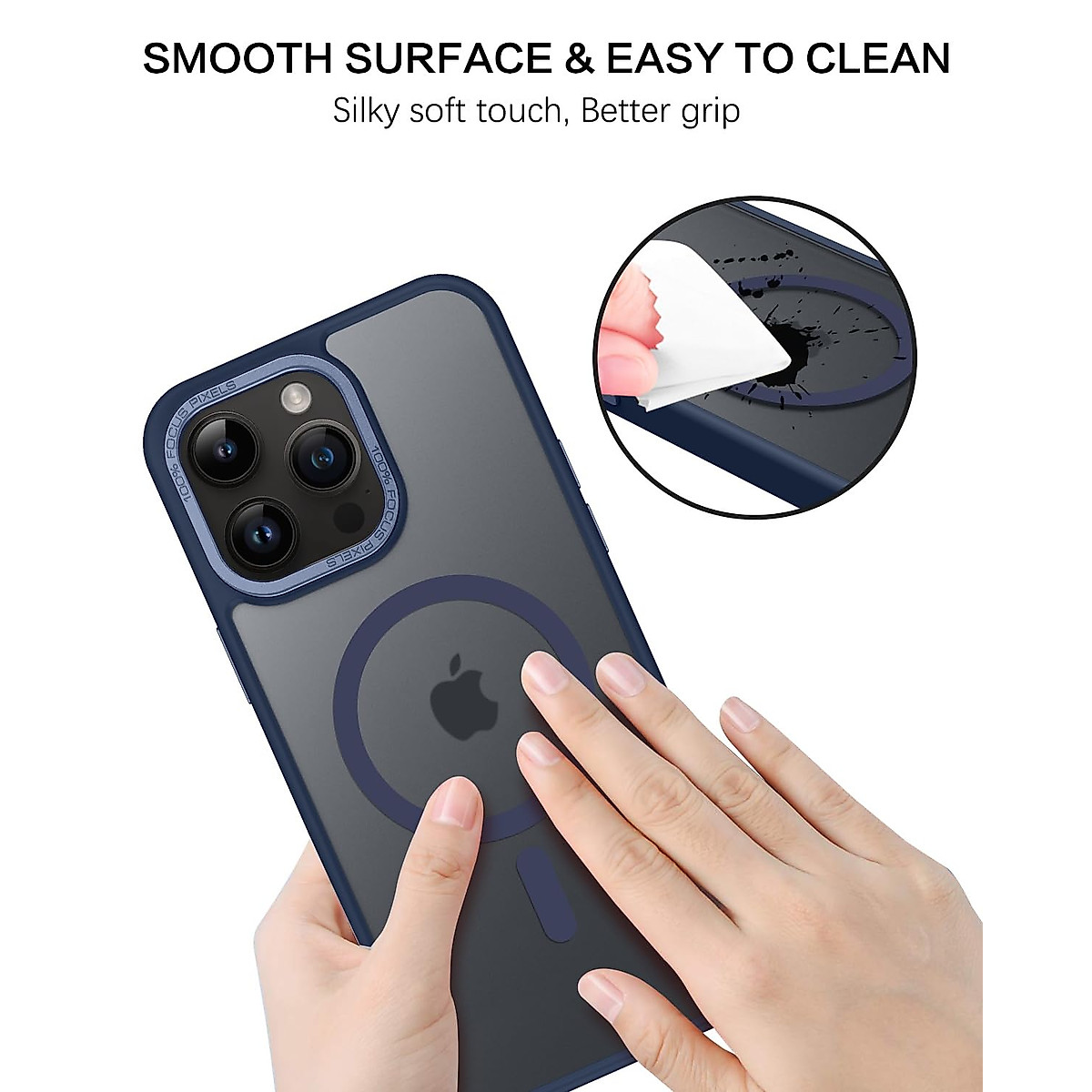 BENTOBEN for iPhone 13 Pro Max Case,[Compatible with MagSafe] iPhone 13 Pro Max Magnetic Phone Case Translucent Matte Shockproof Women Men Protective Cover Case for iPhone 13 Pro Max 6.7",Navy Blue
