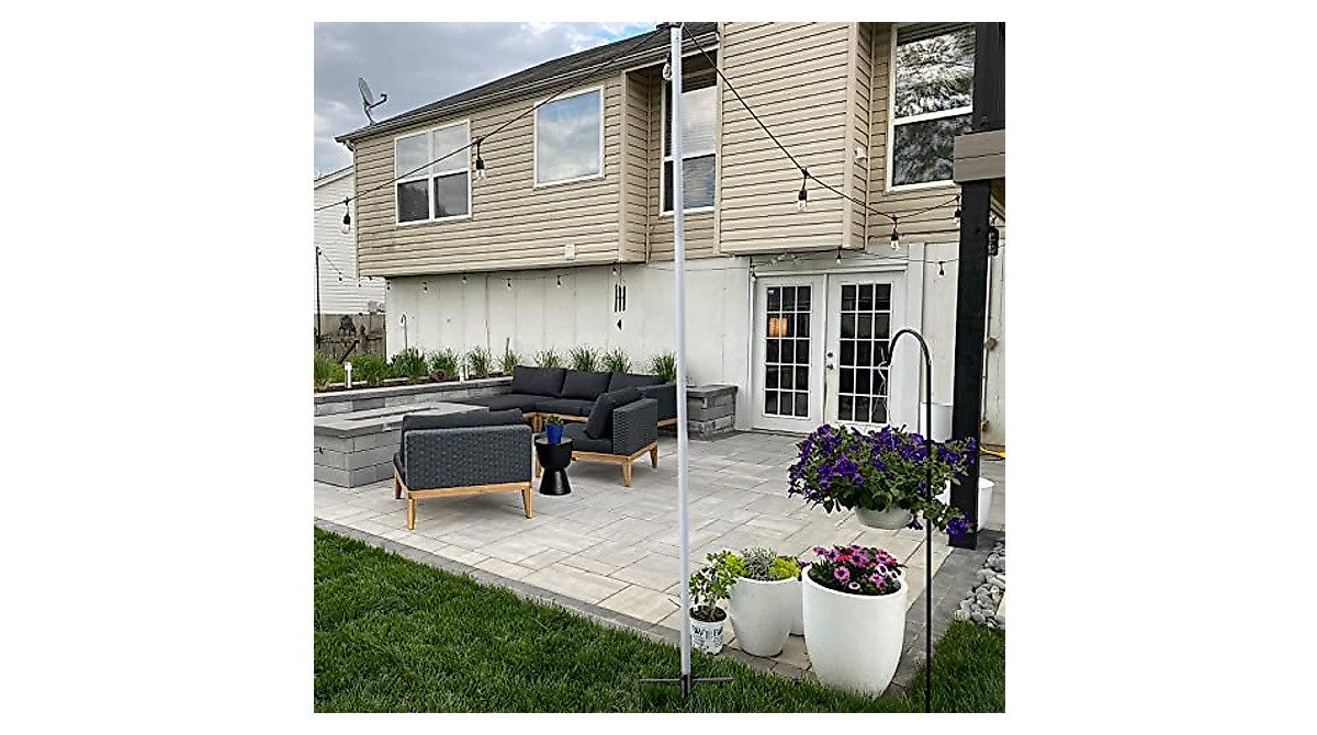 Fly Hawk Outdoor String Lights Poles for Garden & Events | Durable ...