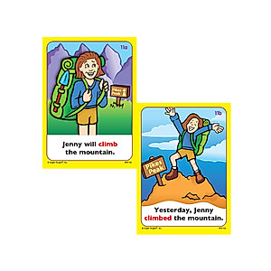 Super Duper Publications | Regular Past Tense Verbs Fun Deck Flash Cards | Educational Learning Resource for Children