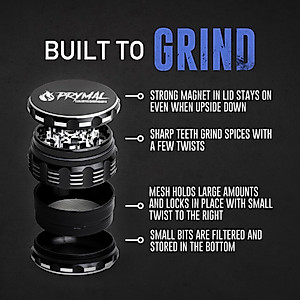 Kitchen Spice Grinder Aluminum 2.5 Inch (Black)