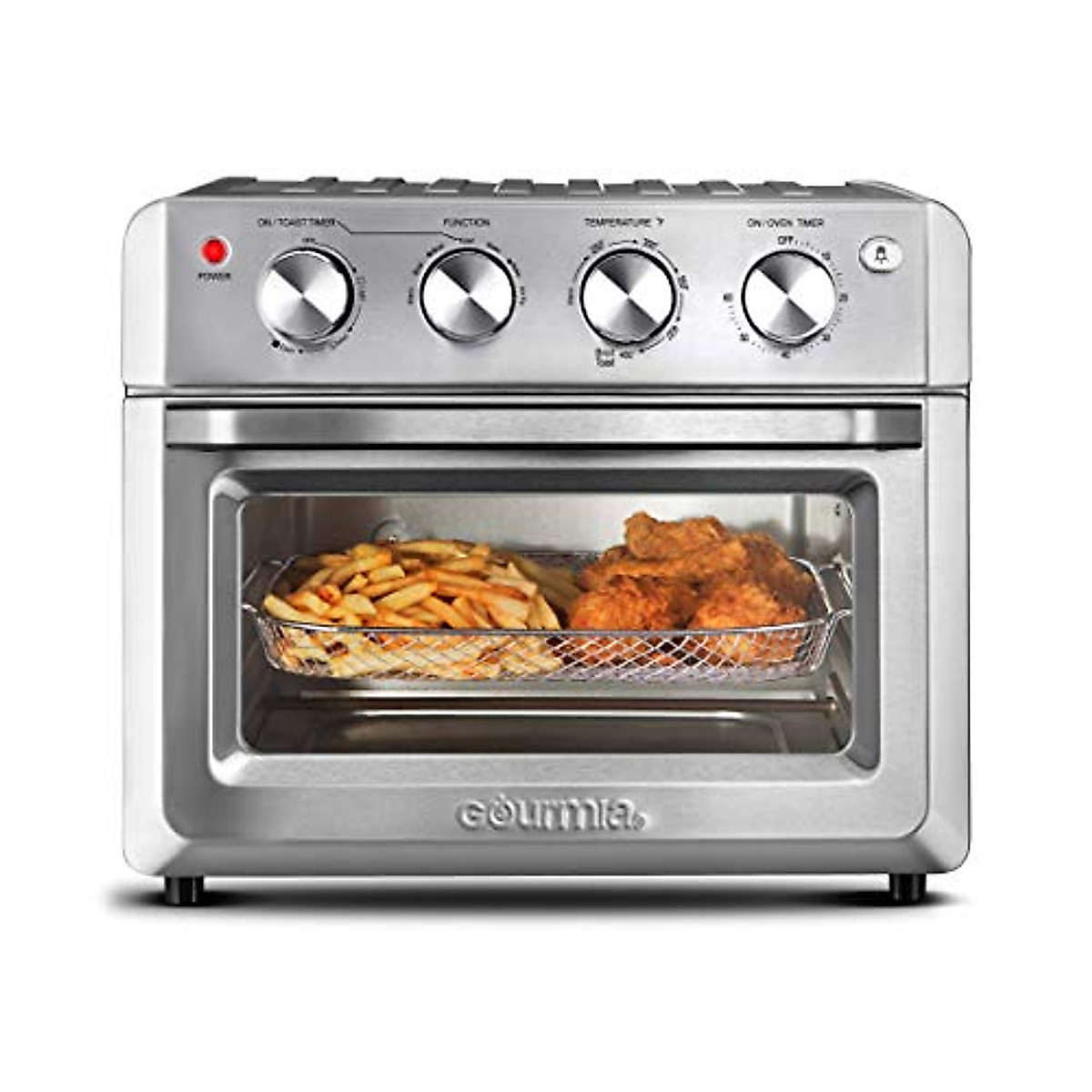 Gourmia Toaster Oven Air Fryer Combo 7-in-1 cooking functions 1550 watt air fryer oven 19.8L capacity air fryer accessories included convection toaster oven rack, air fryer basket GTF7580