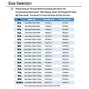 Screen Protector 32-86 Inch Indoor Universal TV Cover Dust Cover，Home TV Cover LCD TV Dustproof Cover for Desktop TV，LED Screen Monitor(Size:40 in)