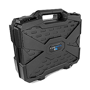 CASEMATIX Wireless Microphone System Hard Case Compatible with 12 Sennheiser, Shure Mic, Nady, AKG or VocoPro Microphones and More Handheld Transmitter Mics, Case Only