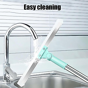 Retractable Silicone Floor Scraper, Retractable Silicone Floor Scraper Bathroom Wiper 35cm Silicone Ground Scrape, Retractable Magic Broom, Silicone Bathroom Wiper Broom-50cm