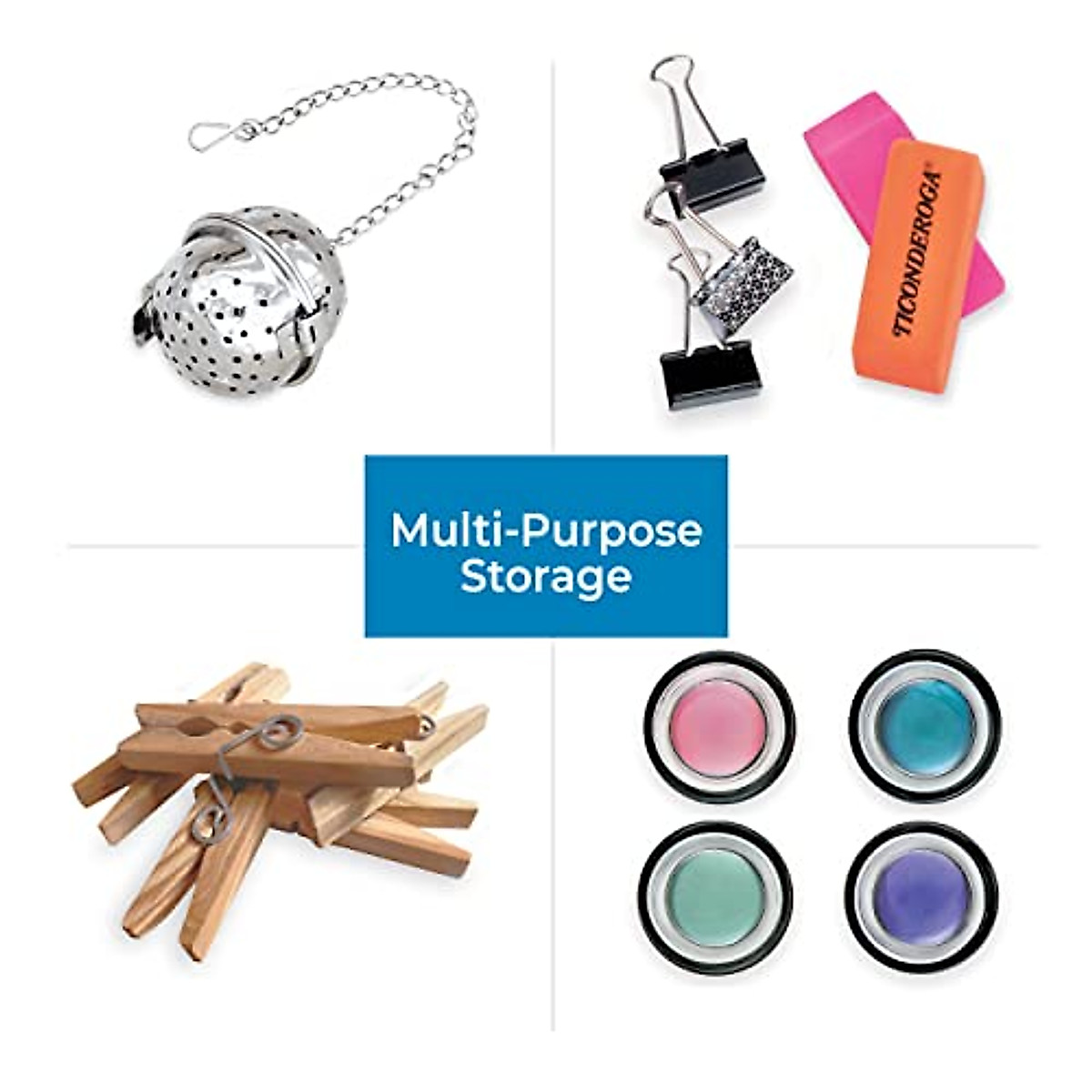 iDesign Plastic Drawer Organizer for Bathroom, Vanity, Kitchen Drawers, The Linus Collection – Set of 2, 3" x 3" x 2", Clear