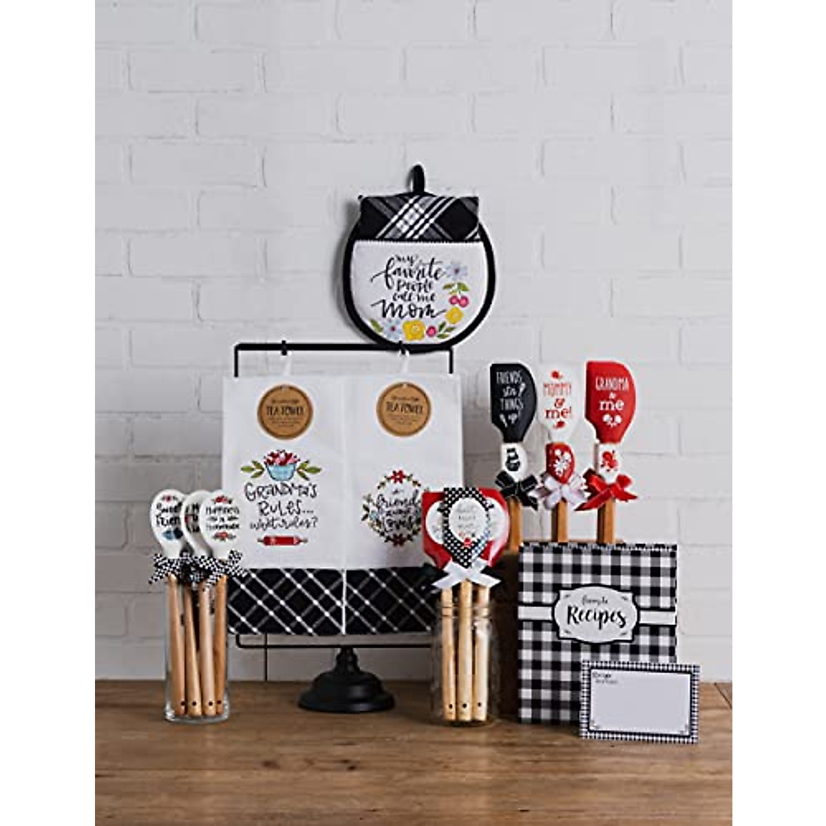 Shannon Road Gifts Classic Kitchen Dishwasher Safe Kitchen Buddies Silicone Spatulas, Set of 2, Stir Things Up