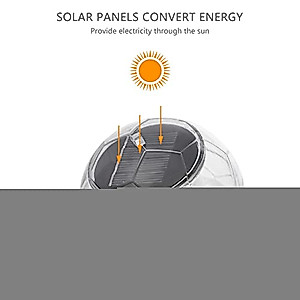 Xinrimoy Floating Ball Pool Light,Waterproof LED Solar Floating Lights - Float or in Pool Garden Backyard Pond Party Decorations - Waterproof LED Lights Accessories