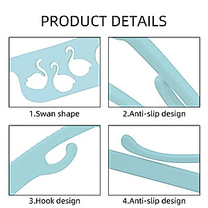 HongFeng Plastic Hangers,Heavy Duty Durable Coat and Clothes Hangers,Lightweight Space Saving Non Slip Hangers (Blue,30 Pack)